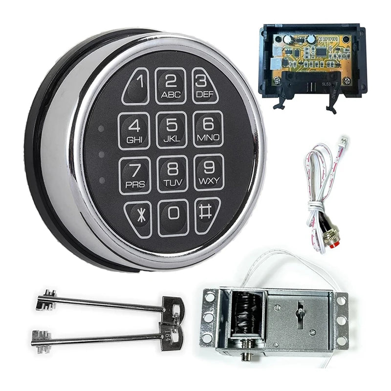 Digital Safe Lock Replacement Chrome Digital Keypad Electronic Lock ...