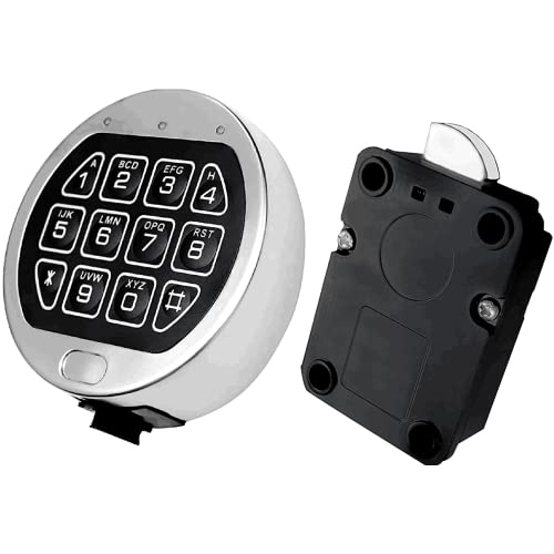 Gun Safe Lock Replacement Chrome Keypad Electronic Safe Lock with Swin ...