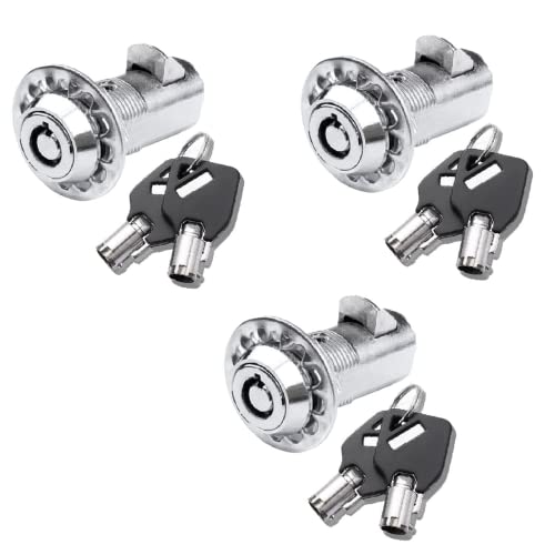 3 Pack Vending Machine Locks Tubular Keyway (Keyed Aliked) Slam Lock f ...